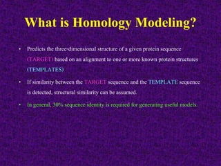 HOMOLOGY MODELING IN EASIER WAY | PPT