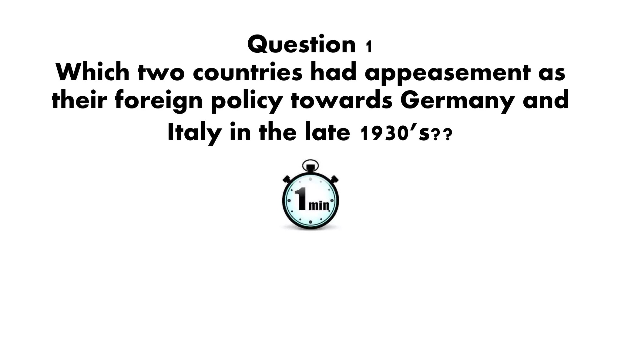 REVISION IGCSE CAMBRIDGE HISTORY: APPEASEMENT | PPT
