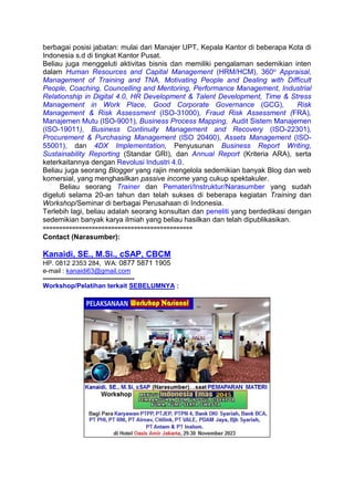 Silabus Training/WORKSHOP NASIONAL _"Pemberlakuan Ketentuan TERBARU tentang PENGUPAHAN (PP No ...