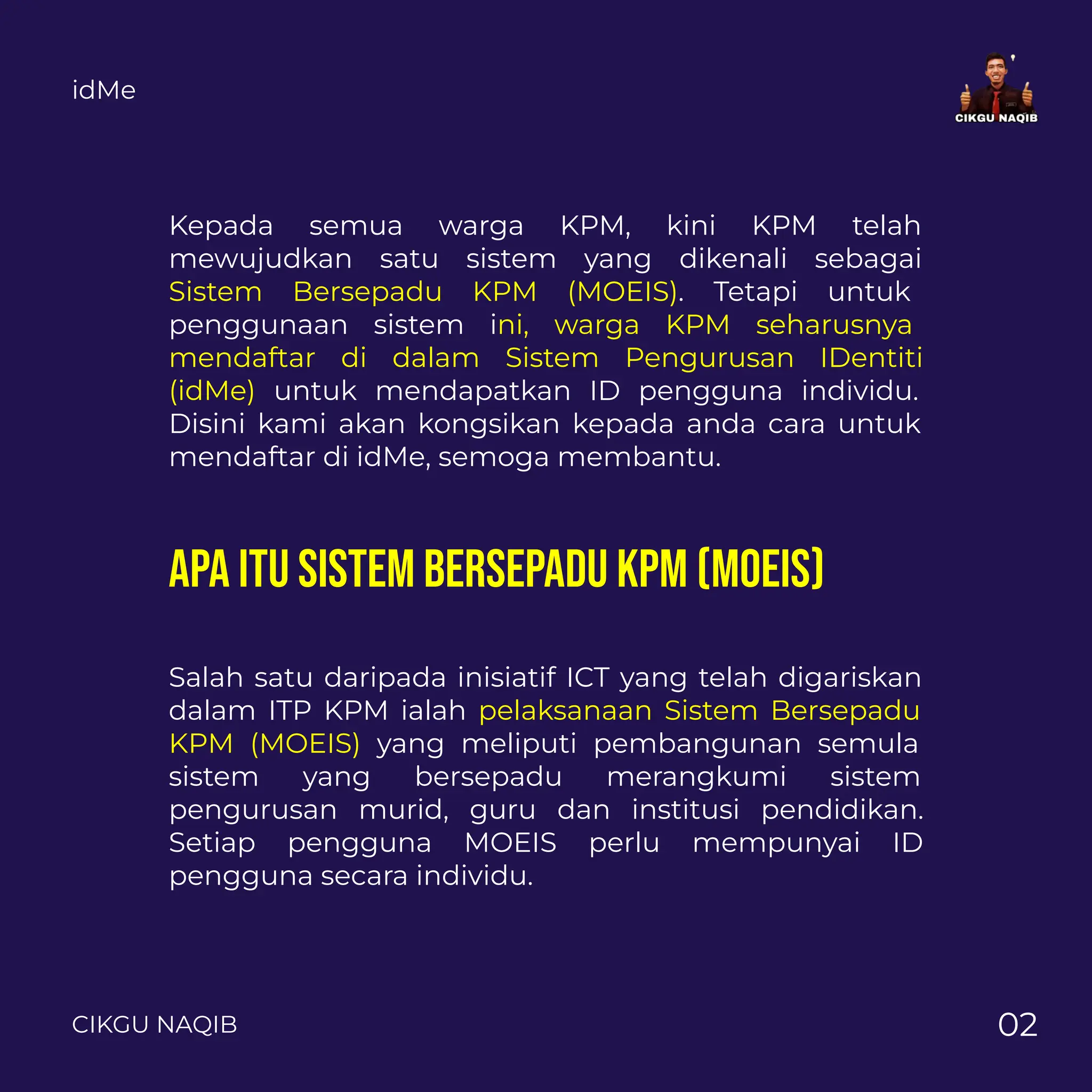 idMe (Sistem Pengurusan IDentiti) | PDF