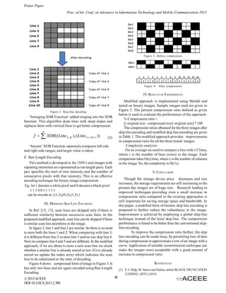 Modified Skip Line Encoding for Binary Image Compression | PDF