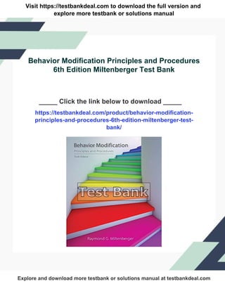 Behavior Modification Principles and Procedures 6th Edition ...