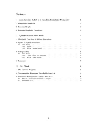 Amirim Project - Threshold Functions in Random Simplicial Complexes ...