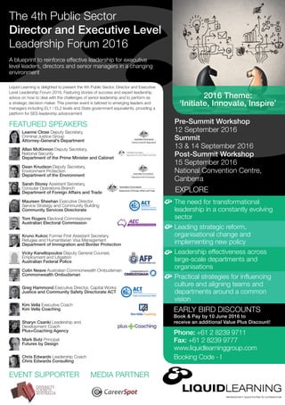 The Public Sector Director and Executive Level Leadership Forum | PDF