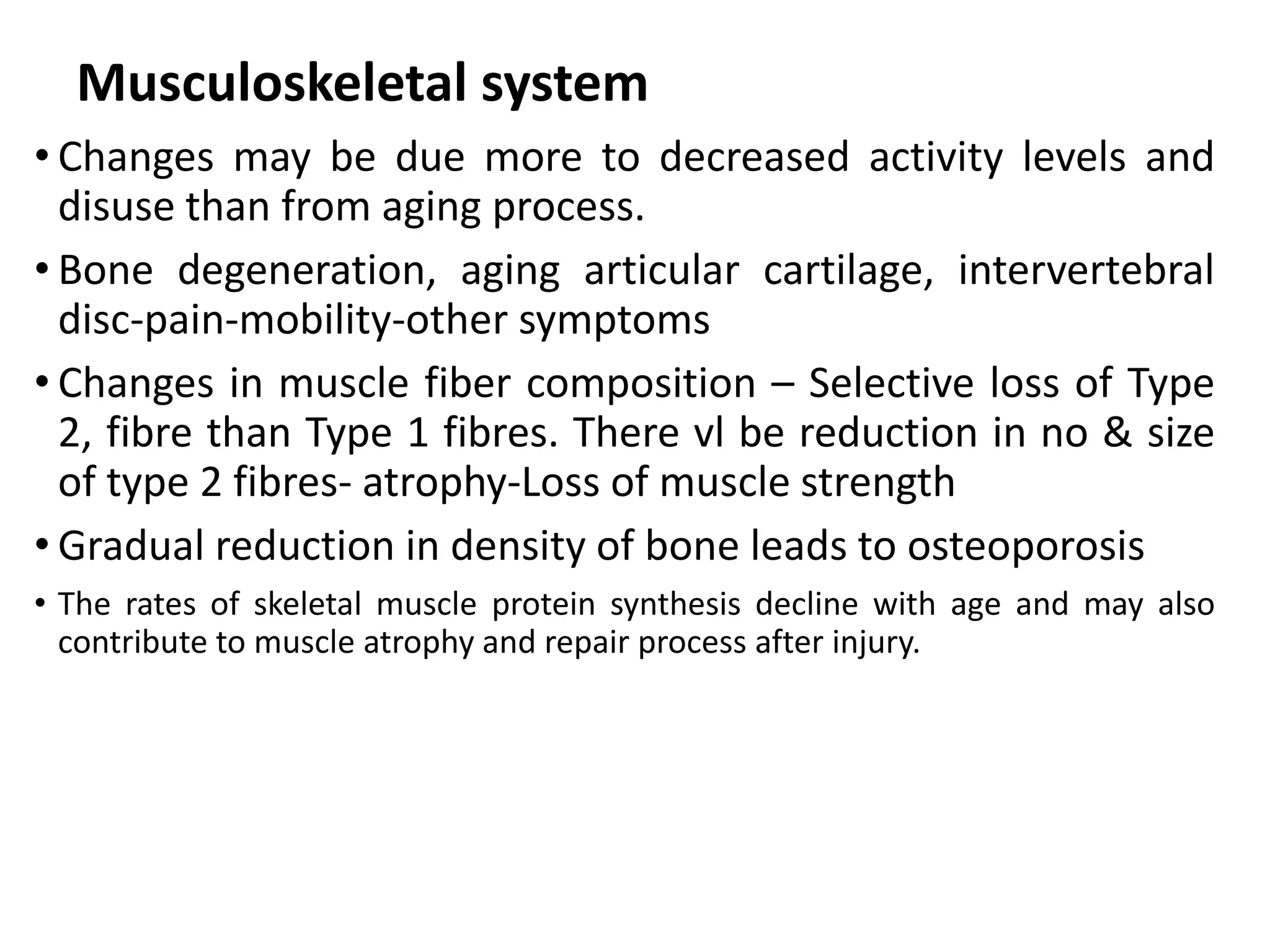 physiology of aging with theories of aging | PDF