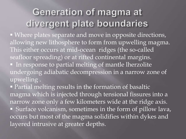 Plate tectonics and Magma genesis | PPTX | Geography | Science