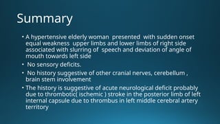 Stroke evaluation A necessary final year medschool | PPTX