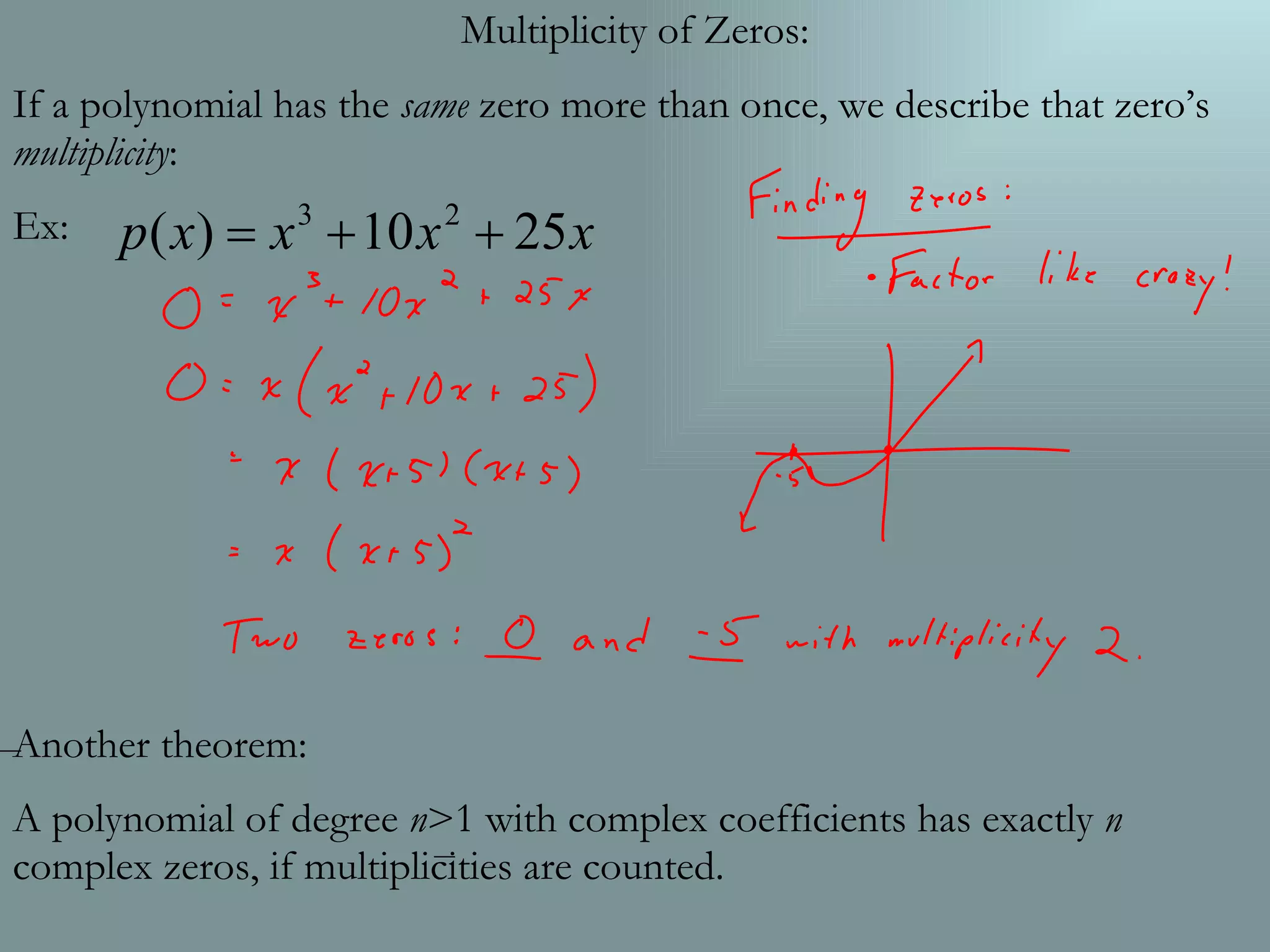 5.6.08 Fundamental Theorem Of Algebra1 | PPT