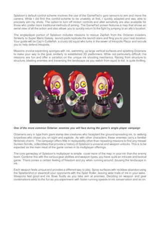 Splatoon Review v1.2 | DOCX | Arms & Ammunition | Sensitive Topics