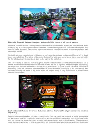 Splatoon Review v1.2 | DOCX | Arms & Ammunition | Sensitive Topics