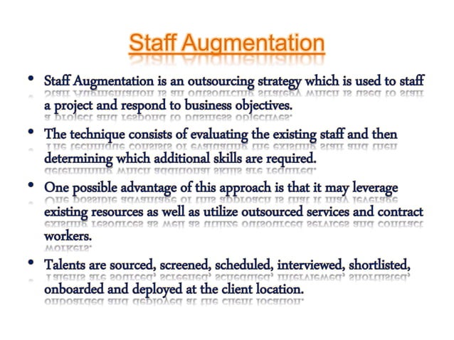 Staff Augmentation | PPTX | Management Consulting Industry | Industries