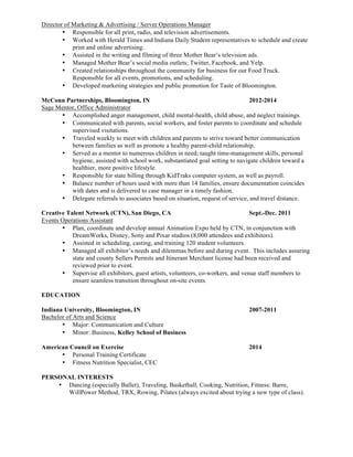 Corina Cooper Resume. | PDF