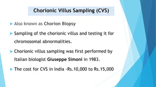 Prenatal diagnosis techniques | PPT