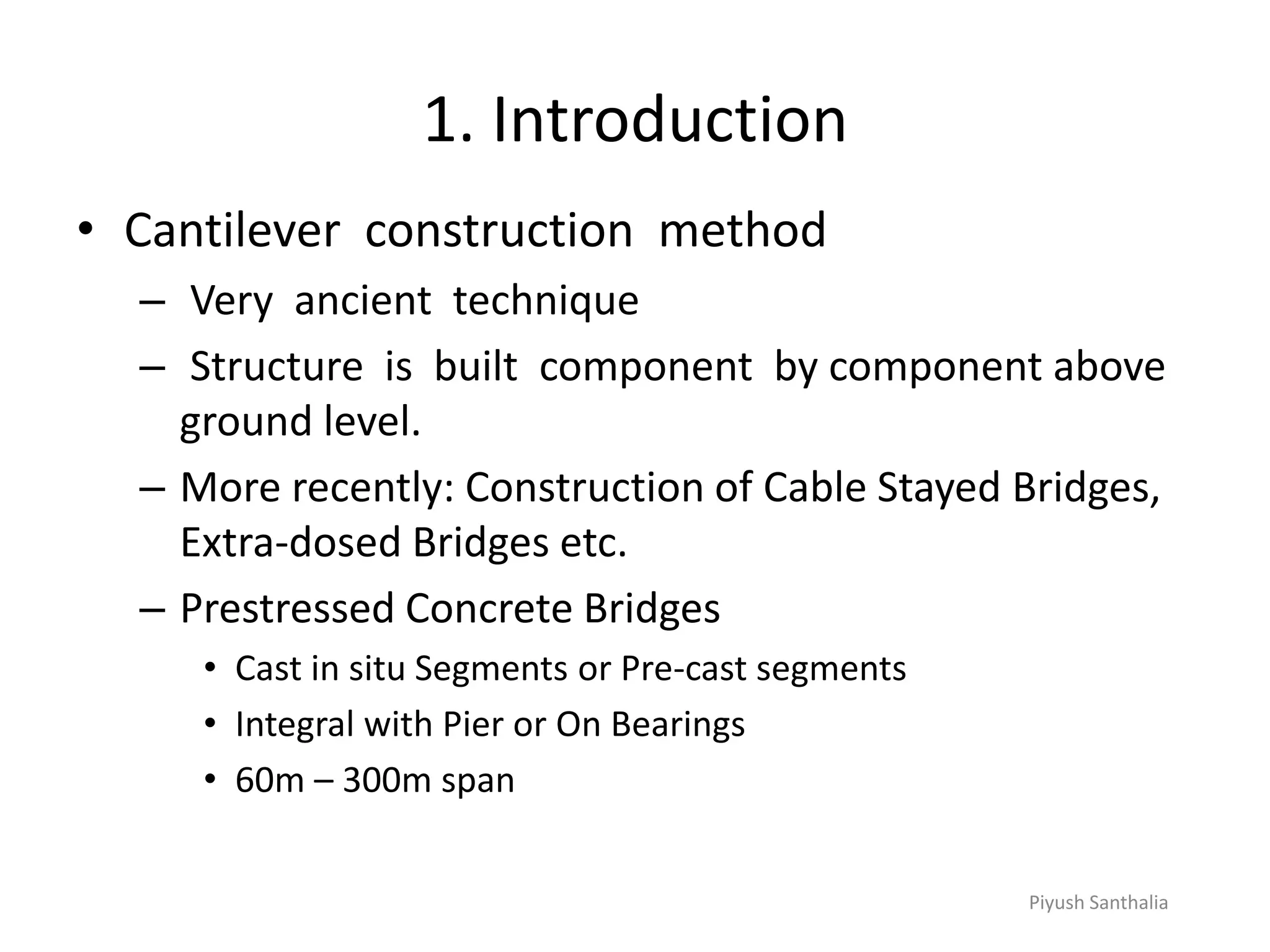 Practical Design of Balanced Cantilever Bridges - Piyush Santhalia | PDF