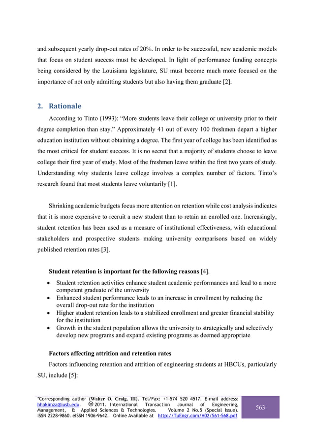 Strategies for Improving the Retention of Engineering and Technology ...