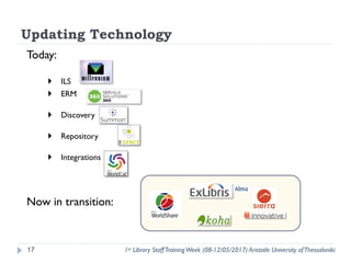 Erasmus Staff en la Aristotle University of Thessaloniki | PPT