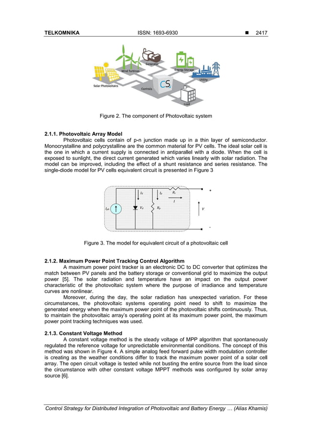 Control Strategy for Distributed Integration of Photovoltaic and Battery Energy Storage System ...