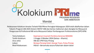 KOLOKIUM AMALAN TERBAIK PGB PRIME TAHUN 2024 | PDF