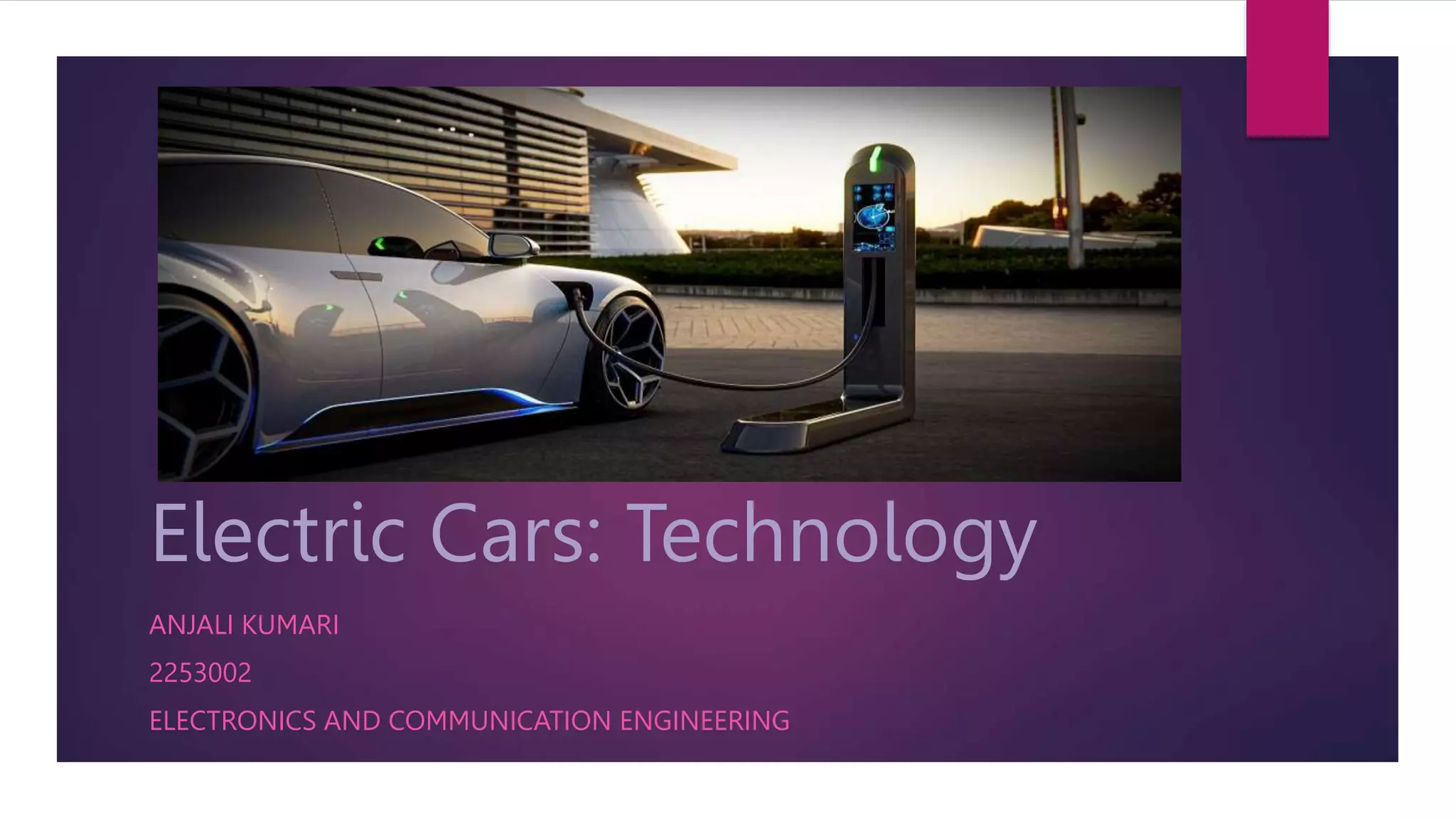 Electric cars and technology | PPTX