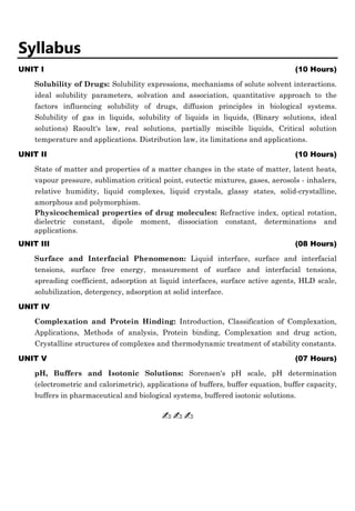 Physical pharmaceutics two in b pharmacy | PDF