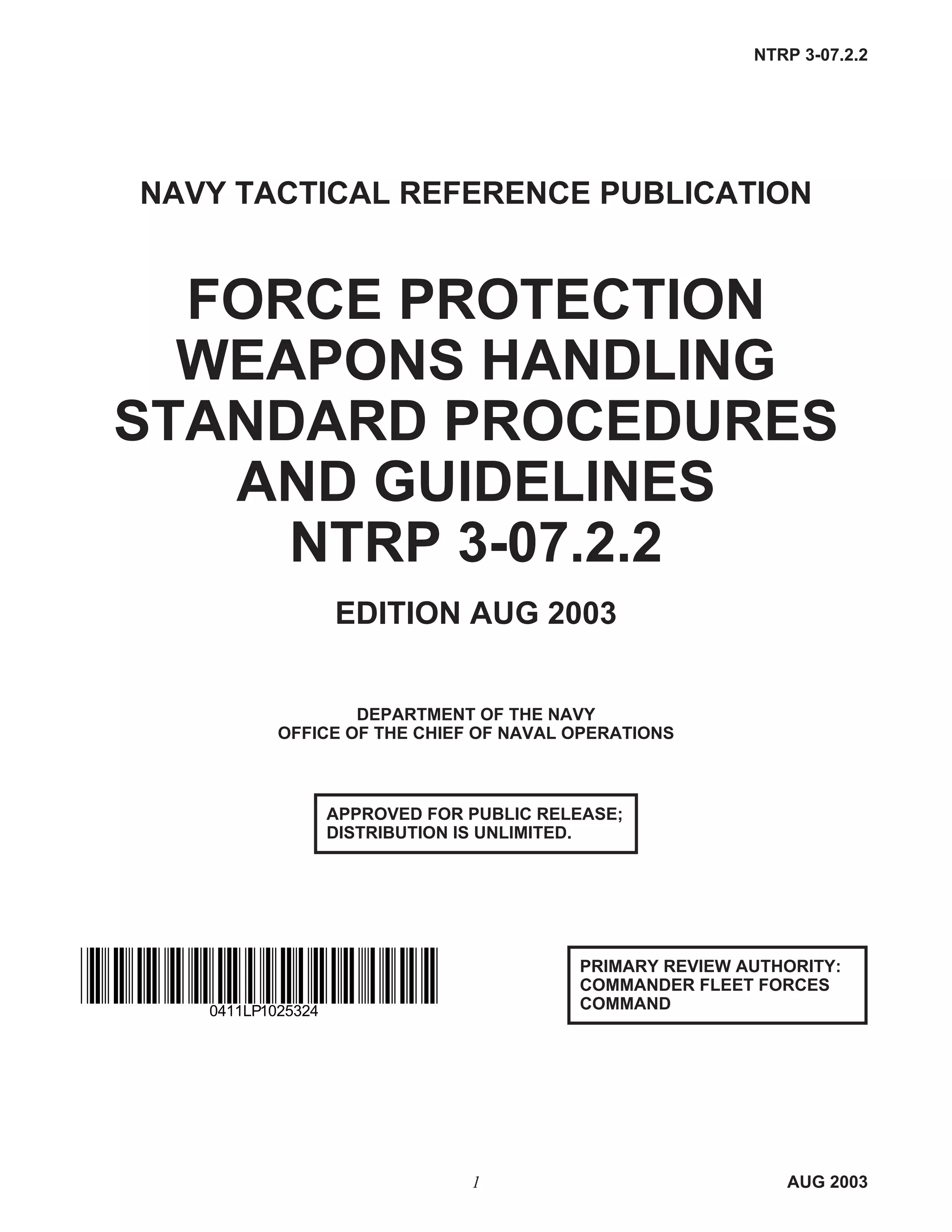 ntrp-3-07-2-2-fp-weapons-handling | PDF | Arms & Ammunition | Sensitive ...