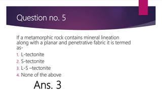 Geology mcq's 3 | PPTX