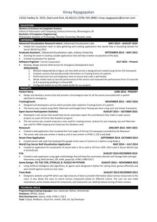 Rajagopalan, Vinay_Resume | PDF | Web Development | Internet