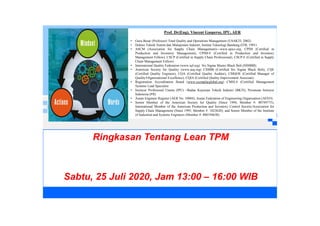Lean TPM by Prof. Dr(Eng). Vincent Gaspersz, IPU, AER | PPT