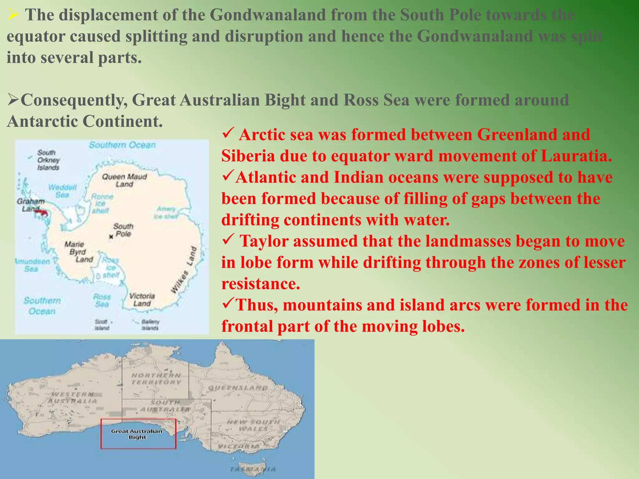 The continental Drift Theory by fb taylor | PPTX