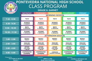 Sample of School Teacher and students Program | PPT