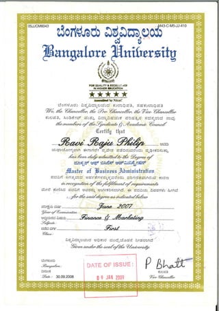 MBA certificate | PDF