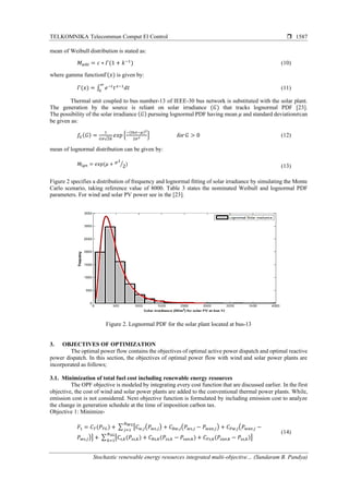 Stochastic renewable energy resources integrated multi-objective optimal power flow | PDF