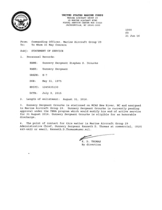 Statement of Service | PDF