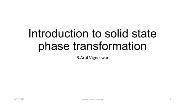 5 6 13 intro to solid state phase transformation | PPT