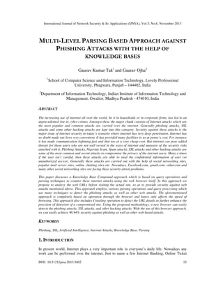 MULTI-LEVEL PARSING BASED APPROACH AGAINST PHISHING ATTACKS WITH THE ...