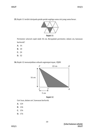 soalan math tahun 6 2020 | PDF