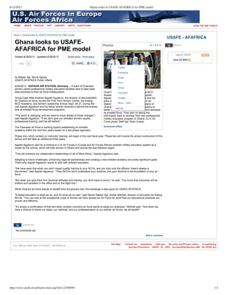 Ghana looks to USAFE-AFAFRICA for PME model | PDF