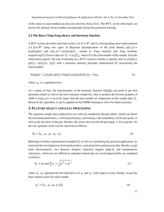 The Application Of Bayes Ying-Yang Harmony Based Gmms In On-Line Signature Verification | PDF