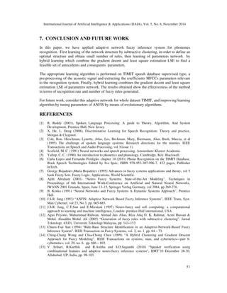 ADAPTIVE NETWORK BASED FUZZY INFERENCE SYSTEM FOR SPEECH RECOGNITION THROUGH SUBTRACTIVE ...