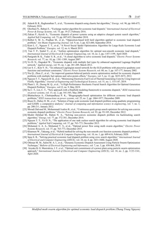 Modified moth swarm algorithm for optimal economic load dispatch problem | PDF | Beekeeping ...