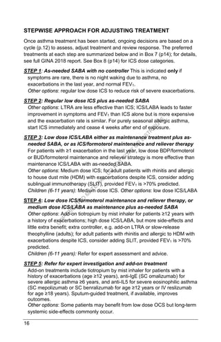 GINA ASTHMA GUIDELINES UPDATE 2018 | PDF
