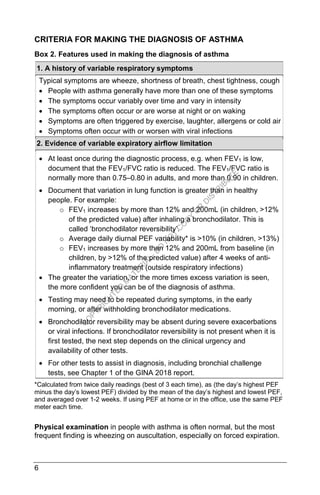 GINA ASTHMA GUIDELINES UPDATE 2018 | PDF