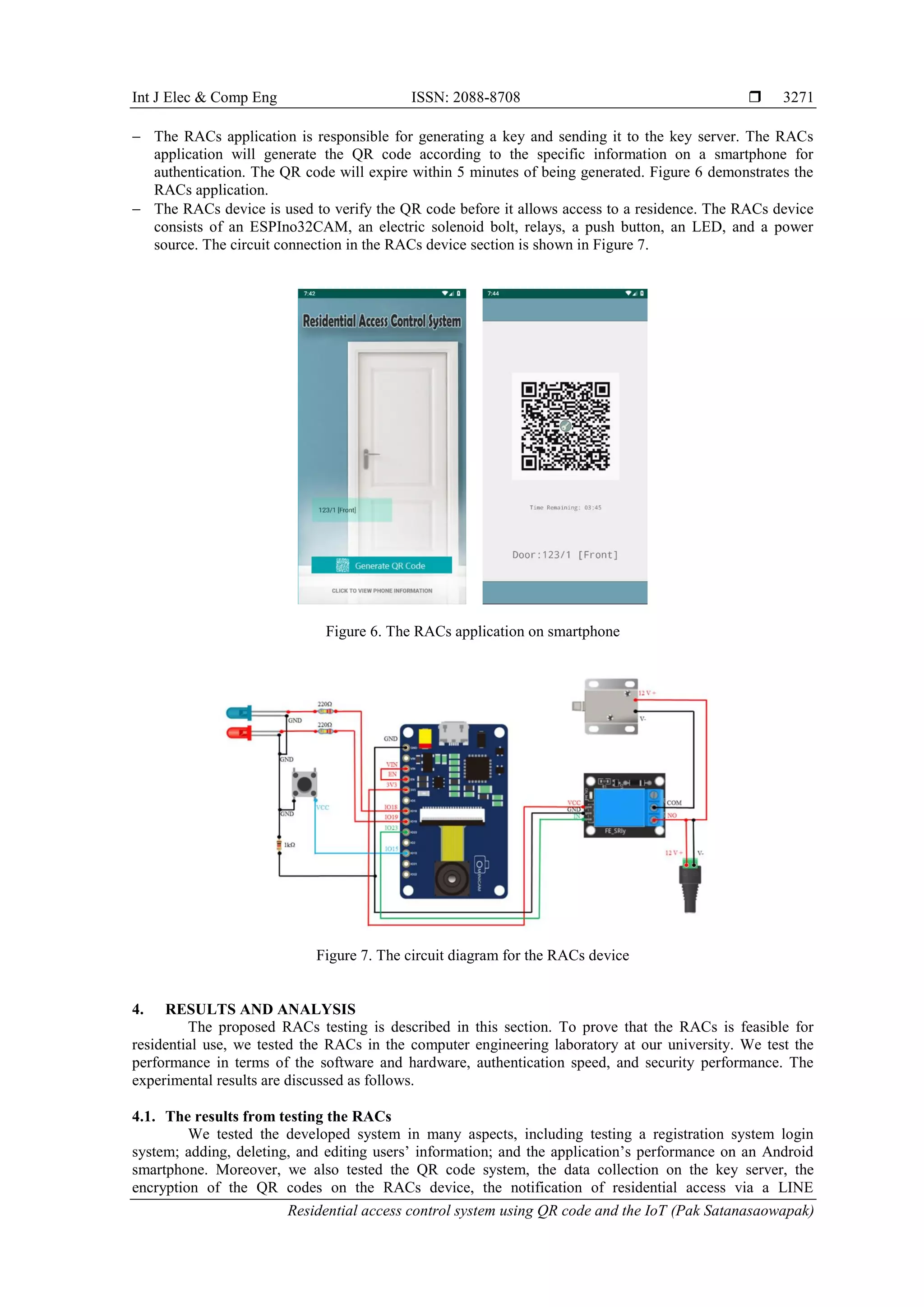 Residential access control system using QR code and the IoT | PDF