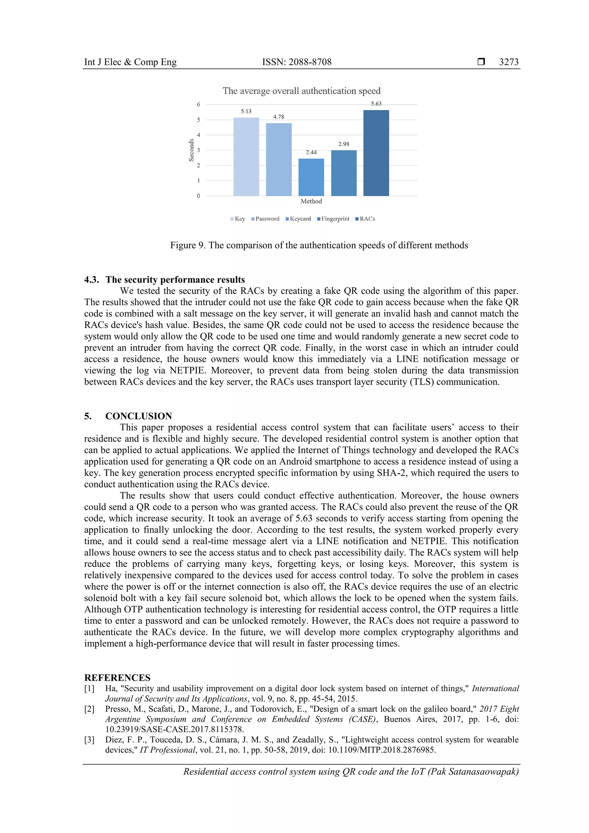 Residential access control system using QR code and the IoT | PDF