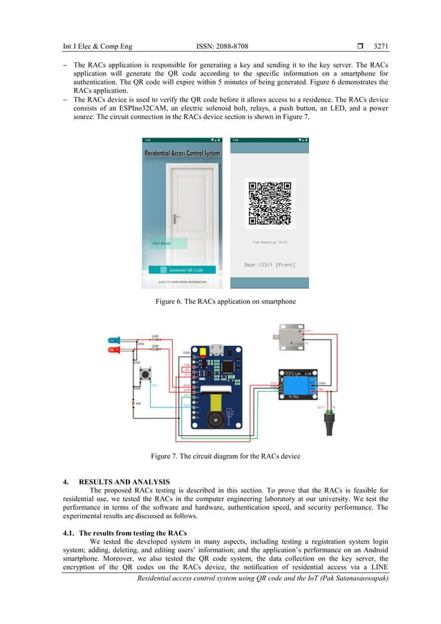 Residential access control system using QR code and the IoT | PDF