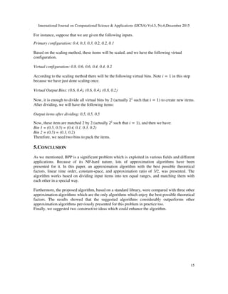 BIN PACKING PROBLEM: A LINEAR CONSTANTSPACE -APPROXIMATION ALGORITHM | PDF | Computer Software ...