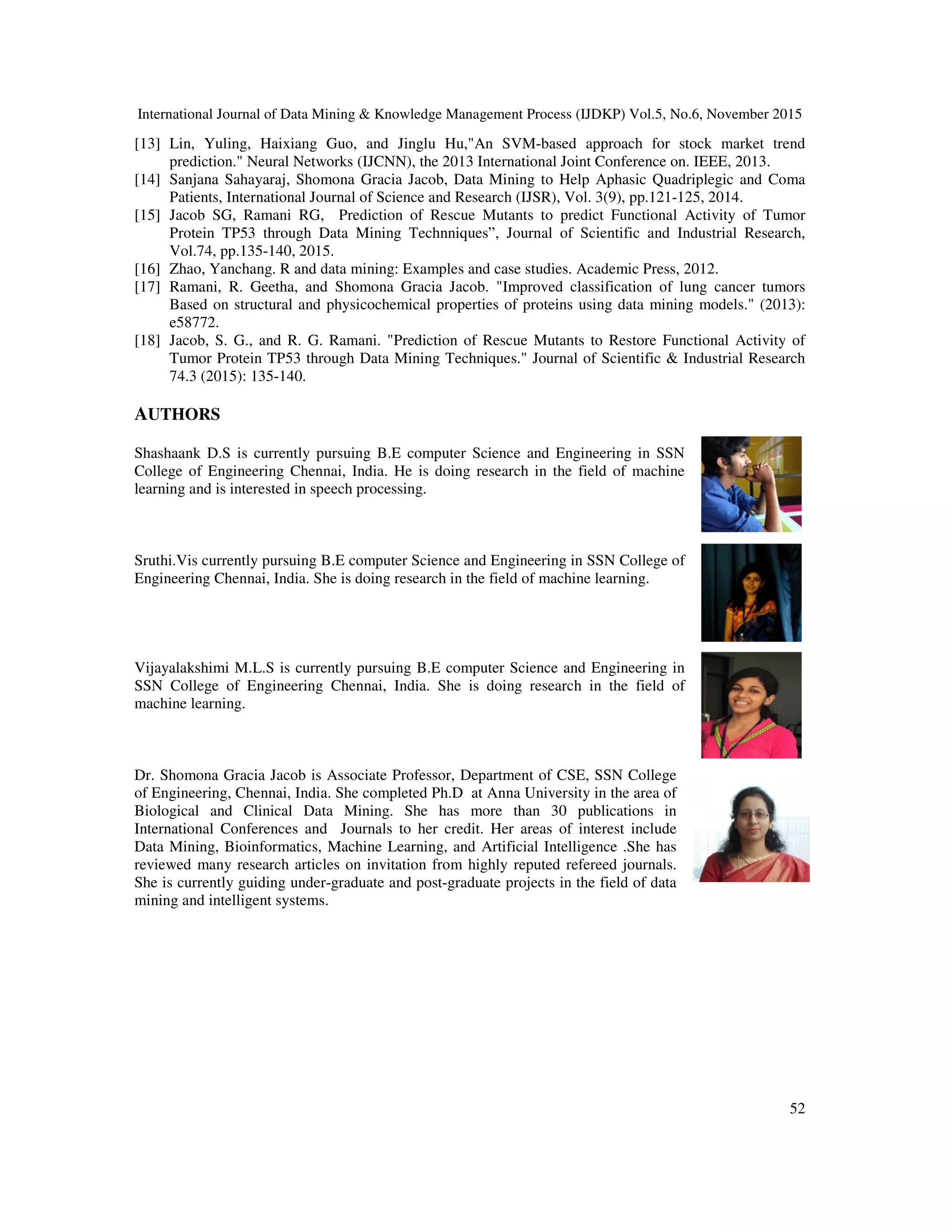 IMPROVED TURNOVER PREDICTION OF SHARES USING HYBRID FEATURE SELECTION | PDF