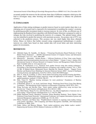 IMPROVED TURNOVER PREDICTION OF SHARES USING HYBRID FEATURE SELECTION | PDF