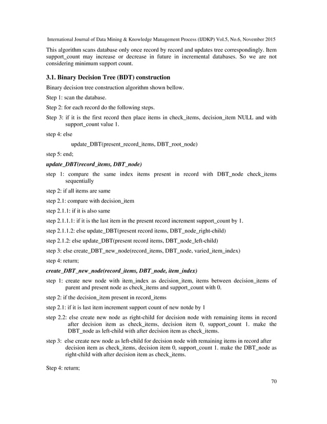 BINARY DECISION TREE FOR ASSOCIATION RULES MINING IN INCREMENTAL DATABASES | PDF