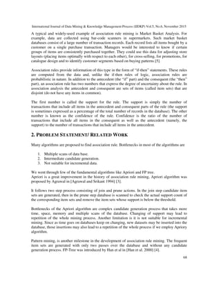 BINARY DECISION TREE FOR ASSOCIATION RULES MINING IN INCREMENTAL DATABASES | PDF